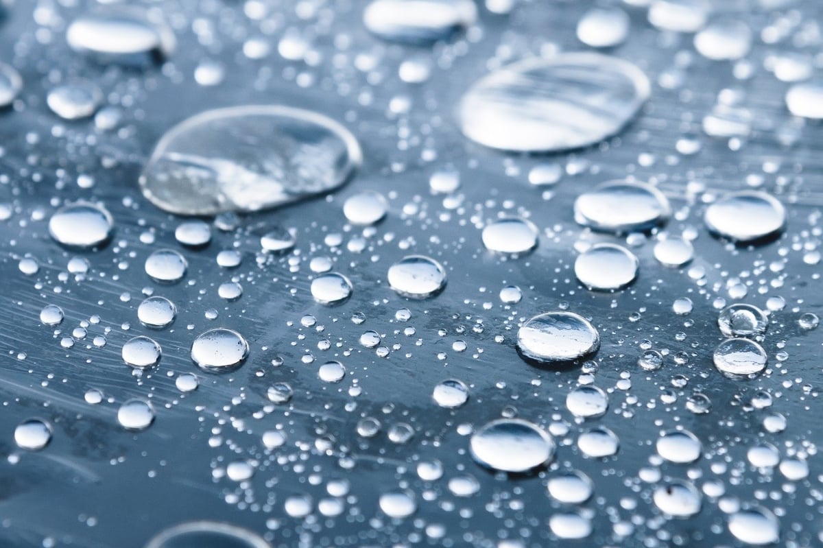 Effect of drop volume on contact angle